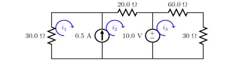 Solved Determine The Mesh Currents I1 ﻿i2 ﻿and I3 ﻿using