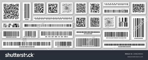 Set Product Barcodes Qr Codes Identification Stock Vector Royalty Free Shutterstock
