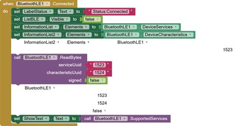 ble error service characteristic are not published by the