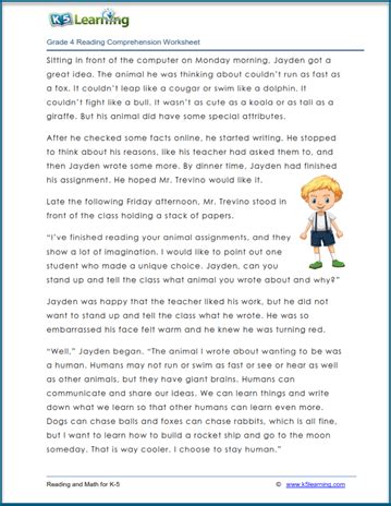 New Short Stories For Grade 4 Students K5 Learning