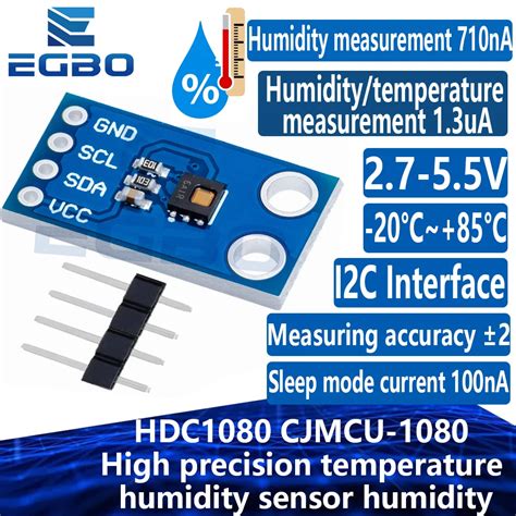 Hdc1080 Cjmcu 1080 High Precision Temperature And Humidity Sensor Humidity Temperature Module