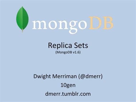 Mongodb Replica Sets Ppt