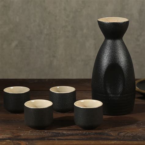 Japanese Tea Set Myt White Ceramic Sake Set Traditional Japanese 5