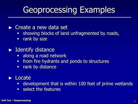 ppt unit ten geoprocessing powerpoint presentation free download