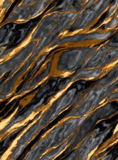 Premium Photo Luxurious Gray Marble With Gold Veins Seamless Pattern