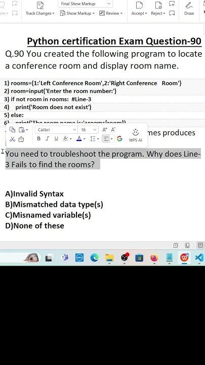 Python Certification Exam Questio 90shorts Shortsfeed Coding