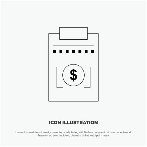 Expense Business Dollar Money Line Icon Vector 14404157 Vector Art At