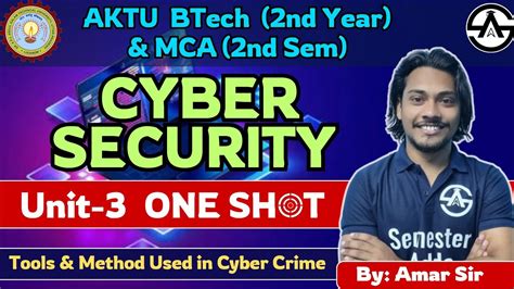 Aktu Cyber Security Unit 3 One Shot Marathon Btech 2nd Year Mca