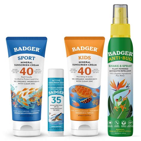 Badger Sun And Bug Bundle Spf 40 Sport Mineral Sunscreen