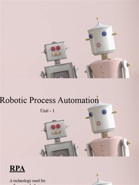 Rpa Unit1 Pdf Automation Computer Programming