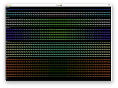 cli horizontal rules r commandline
