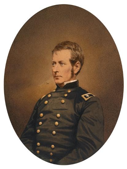 Major General Joseph Hooker C 1863 Salted Paper Print With Applied