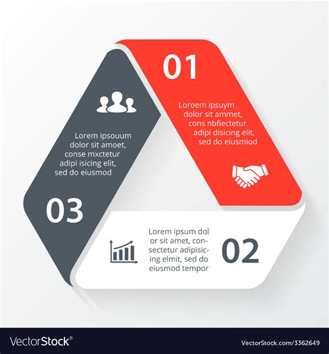 Triangle Infographic Template For Diagram Graph Vector Image