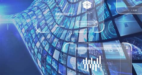 In School Animation Of Digital Technology Interface With Screens And Graphs Stock Video Video