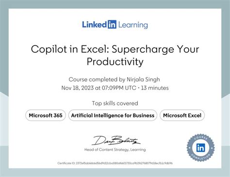Nirjala Singh On Linkedin Certificate Of Completion