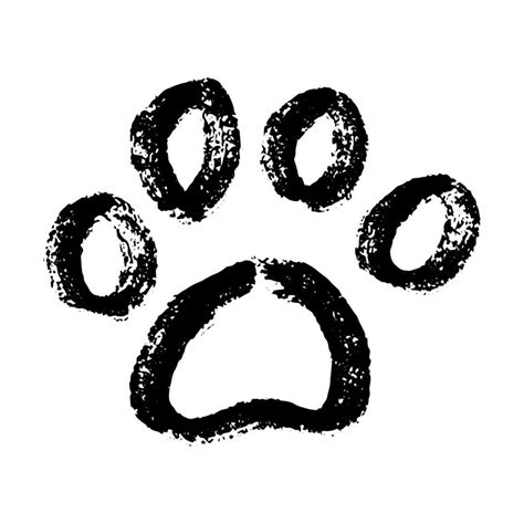 Sketch Footprint Texture Hand Drawn Cute Cats Paw Cat Dog Animal