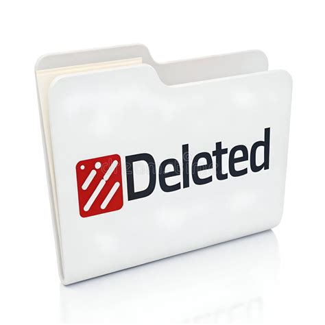 Deleted Folder Icon Illustration Isolated On White Background Stock Illustration Illustration