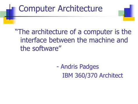 PPT Computer Architecture PowerPoint Presentation Free Download ID 1301440