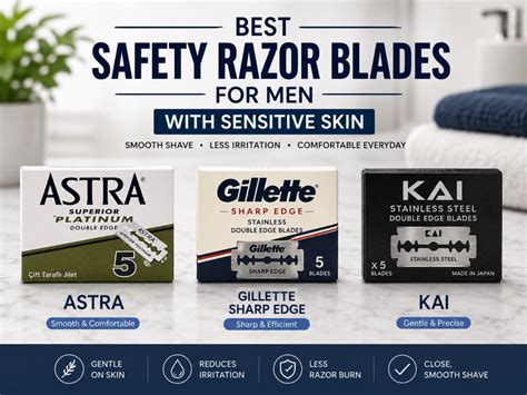3 Best Safety Razor Blades For Men With Sensitive Skin 2026 Sharp