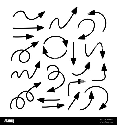 Hand Drawn Vector Arrow Set Vector Illustration Stock Vector Image And Art Alamy