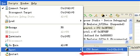 ccs5，debug程序后，先复位再运行到main函数 c2000™︎ 微控制器论坛 c2000 微控制器 e2e™ 设计支持