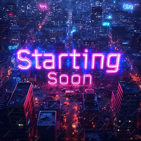 Premium Photo Starting Soon Text With Countdown Effect And Futuristic