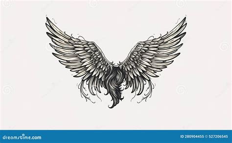 Beautiful Angel Wing Pattern Designai Generated Stock Illustration