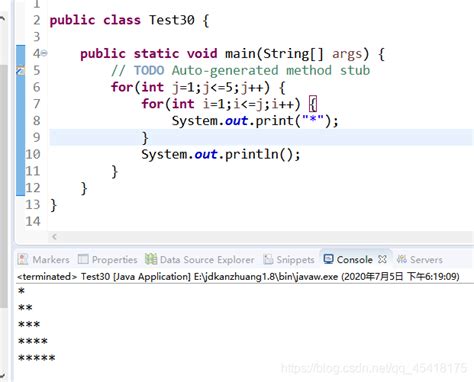 Java中用号输出直角三角行使用“”打印n行n列的直角三角形java Csdn博客