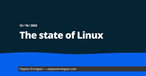 The State Of Linux