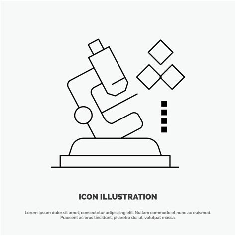 Microscope Science Lab Medical Line Icon Vector 17986291 Vector Art At Vecteezy