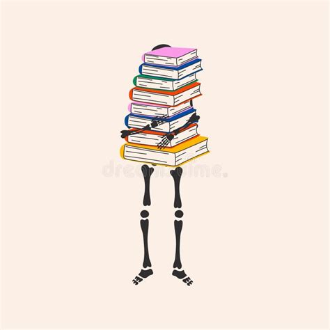 Back To School Funny Skeleton Ready For School With School Stationery