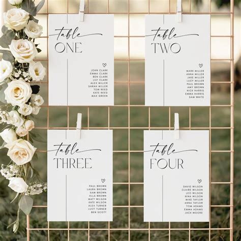 Table Assignment Etsy