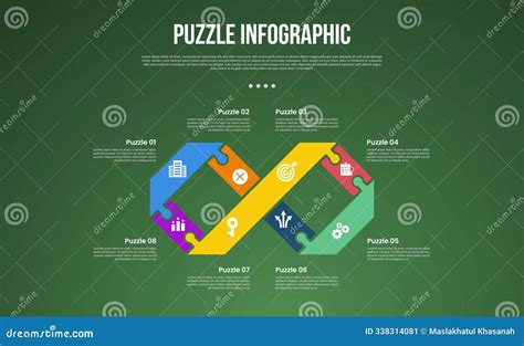 Puzzle Or Jigsaw Base Infographic With Cycle Circular Agile Shape With