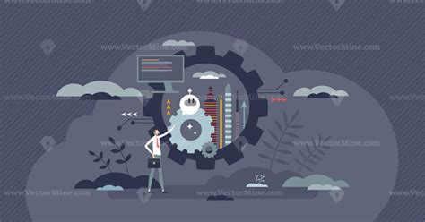 Innovation And Technological Development Solutions Tiny Person Concept Vectormine