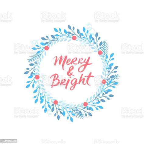 기쁜 성 탄과 행복 한 새 해 카드 벡터 나뭇잎과 나뭇가지와 휴일 프레임입니다 12월에 대한 스톡 벡터 아트 및 기타 이미지 12월 2019년 겨울 Istock