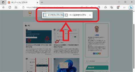 microsoft edgeをページ全体のスクリーンショット ニビキツネ