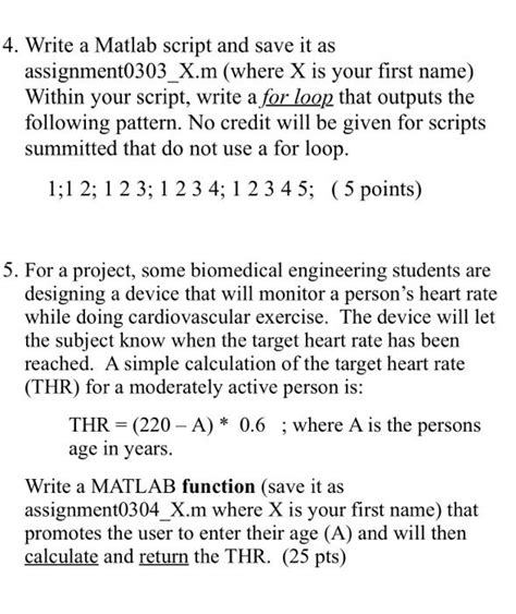 Solved Write A Matlab Script And Save It As Chegg Com