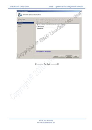 Lab 8 Dhcp Server PDF