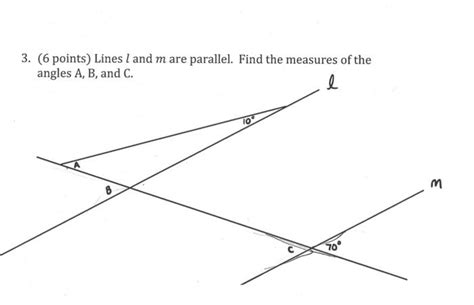 solved 3 6 points lines l and m are parallel find the