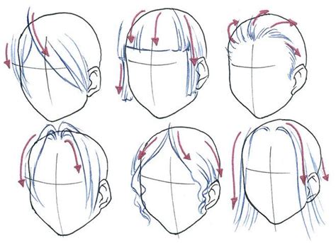 Как нарисовать аниме волосы карандашом поэтапно Как рисовать