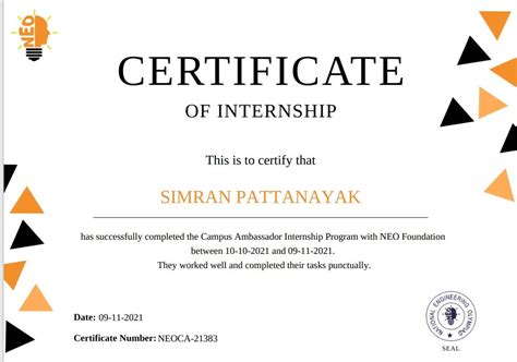 Simran Pattanayak On Linkedin Connections Internship
