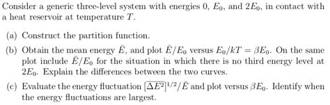 Solved Consider A Generic Three Level System With Energies