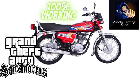 Honda Cg 125 Mod For Gta San Andreas Zaeem Gaming Zone