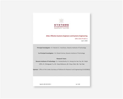 Competency Frameworks Systems Engineering Research Center