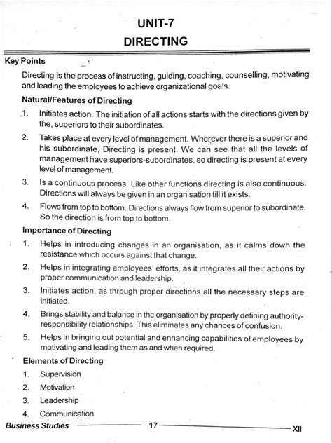 Directing Class 12 Business Studies Pdf Directing Class 12 Business Studies Pdf