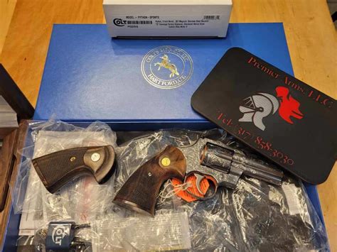 One Of A Kind And Historically Significant Colt Custom Shop Hand Engraved Colt Python A One Of