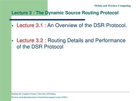 PPT Lecture The Dynamic Source Routing Protocol PowerPoint Presentation ID