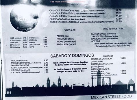 Online Menu Of Chilango Tacos And Grill Chilango Restaurant Raleigh