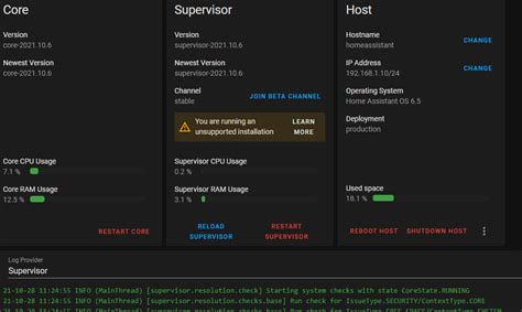 Supervisor System Page Home Assistant Os Home Assistant Community