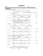 Summative Test IV Docx Summative Test IV Name Score I Multiple Choice Read Each Of The